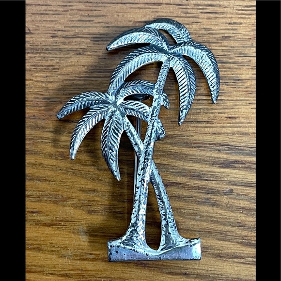 Sterling | Jewelry | Vintage Palm Trees Sterling Brooch Pin | Poshmark